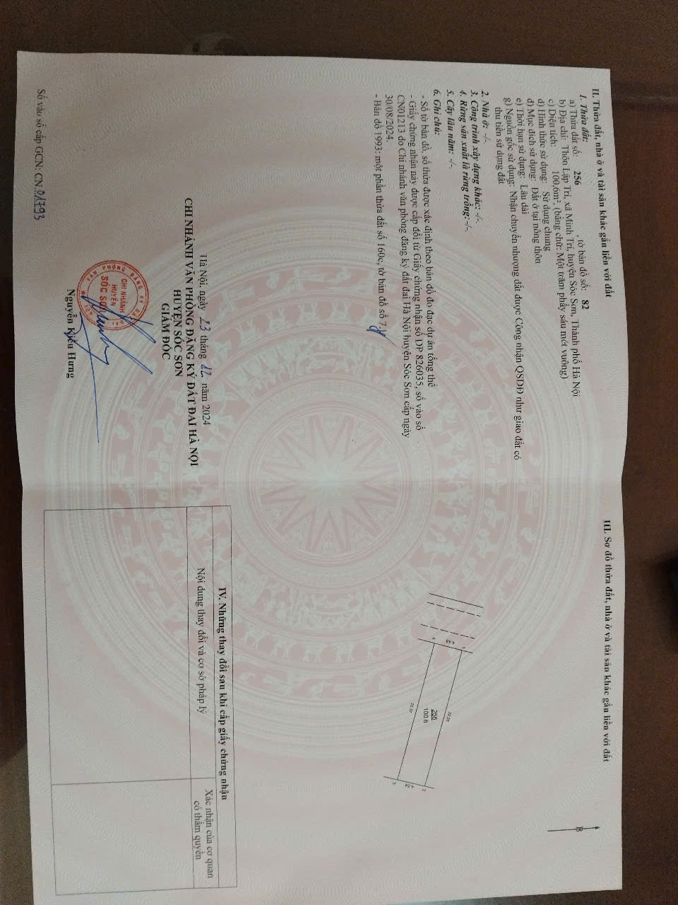 Bán 100m2 xã Kim Anh huyện Sóc Sơn sẵn nhà 3 tầng Kinh Doanh - Vinhomes-land